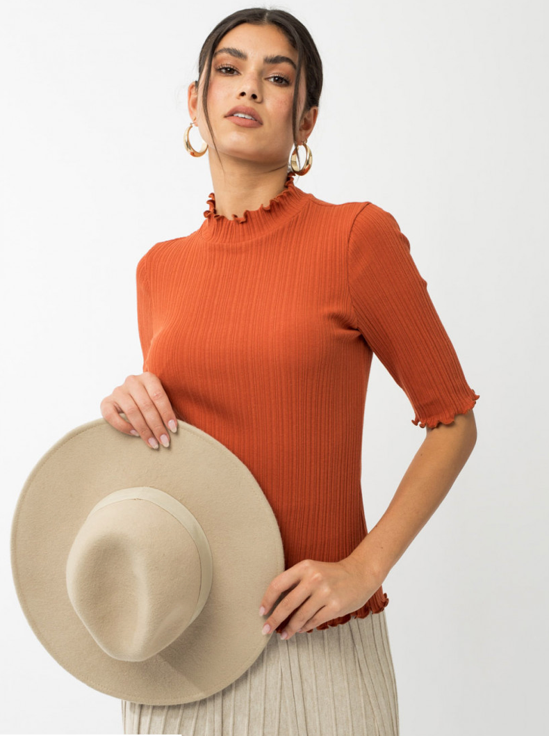 Mock Neck Merrow Edge Top – FI Designs
